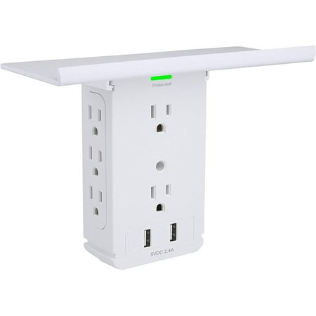 Socket Outlet Shelf 8 Outlet Surge Protector, Wall Outlet Shelf Outlet ...