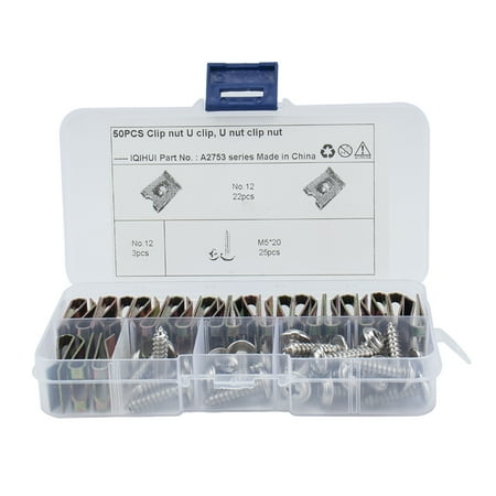 50pcs Assorted Spire Clips Galvanize No.12 U Nuts Captive Speed ...