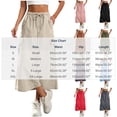 Skirts for Women Basic Solid Color Versatile Stretchy Side Slit A-Line ...