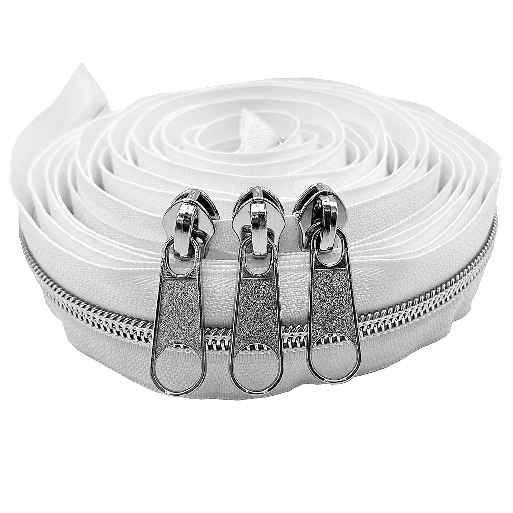 YIXI-SBest Metallic Nylon Coil Zippers #5 10 Yards Sewing Zippers Bulk ...