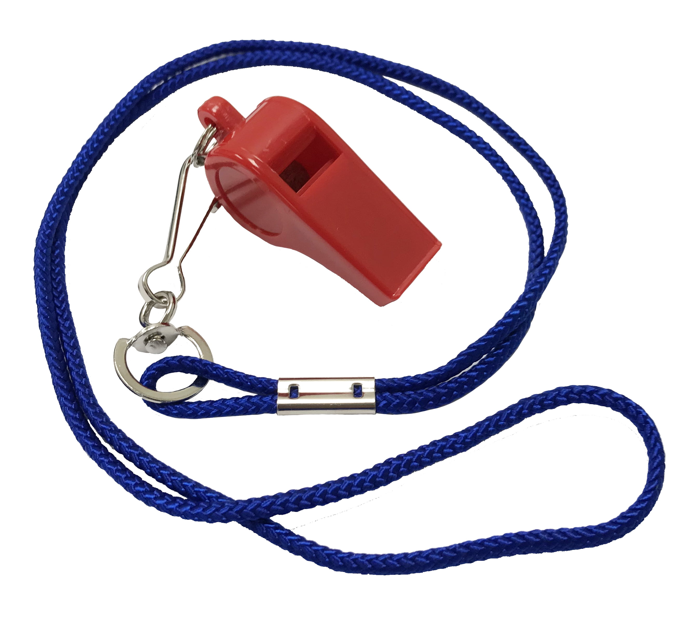 Cannon Sports Hi-Impact Red Plastic Whistle with Blue Lanyard - Walmart.com