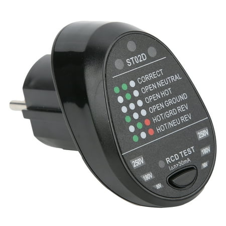 Socket Outlet Tester, Socket Tester EU Plug 100-240V Plug And Play For ...
