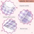 Cute Pastel Purple Gingham Pattern Sleeveless Dress A-Line One-Piece ...