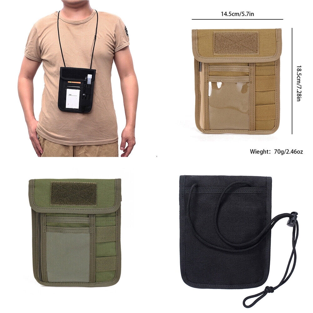 US Anti-Theft RFID Blocking Passport Holder Neck Travel Hidden Wallet ...