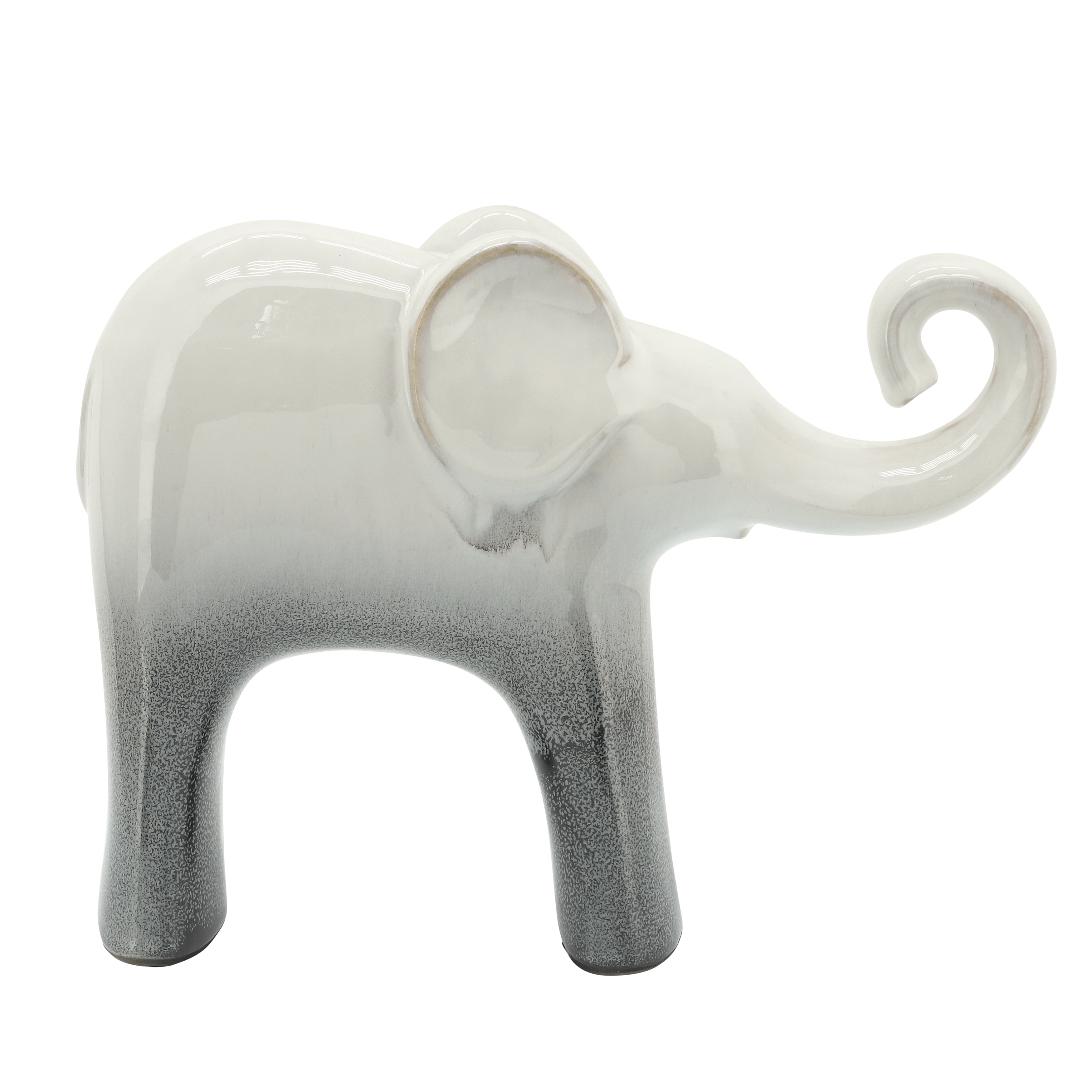 Sagebrook Home Ceramic 12"x9" Elephant, 2-tone Gray - Walmart.com
