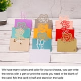 Table Name Place Cards,25Pack Hollow Heart Shape Cut Design Blank Card ...