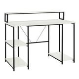 Mainstays 47" Computer Desk with Storage Shelves, , White Finish ...