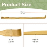 BambooMN 2 Pieces 17" Backscratcher Smooth Ball Roller Massage Handle ...