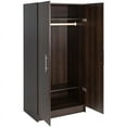 Pemberly Row Contemporary 32" Wardrobe Armoire in Espresso - Walmart.com