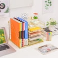 Desktop Organizer Gold 2p with File Holder, 5-Tier Paper Letter Tray ...