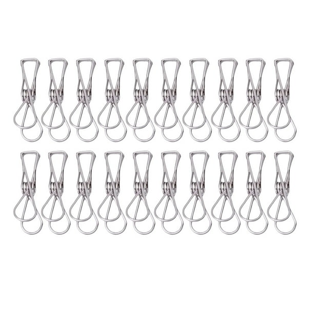 20Pcs Clothes Pin Pegs Photo Sealing Multi-Sizes Metal Rustproof Clips ...