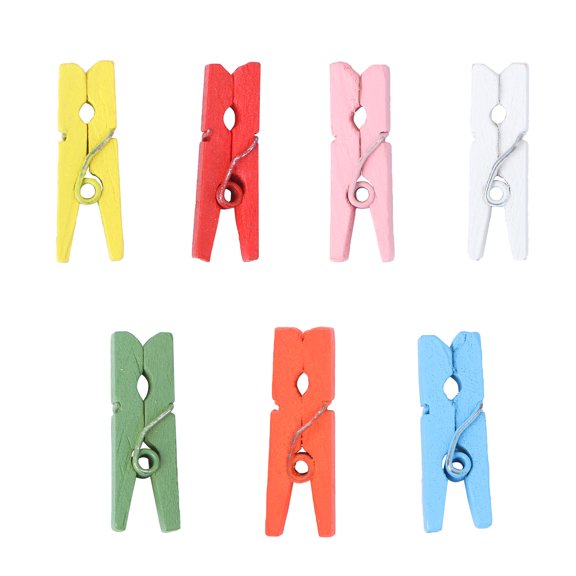 Vikakiooze 50Pcs Love Heart Small Wooden Clothespin Craft Clips Diy ...