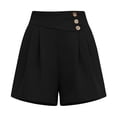 Casual Shorts For Women Button Front Pocketed Pull On Weekend Casual ...