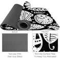 Black and White Easter TPE Yoga Mat - Non Slip Workout Mat for Pilates ...