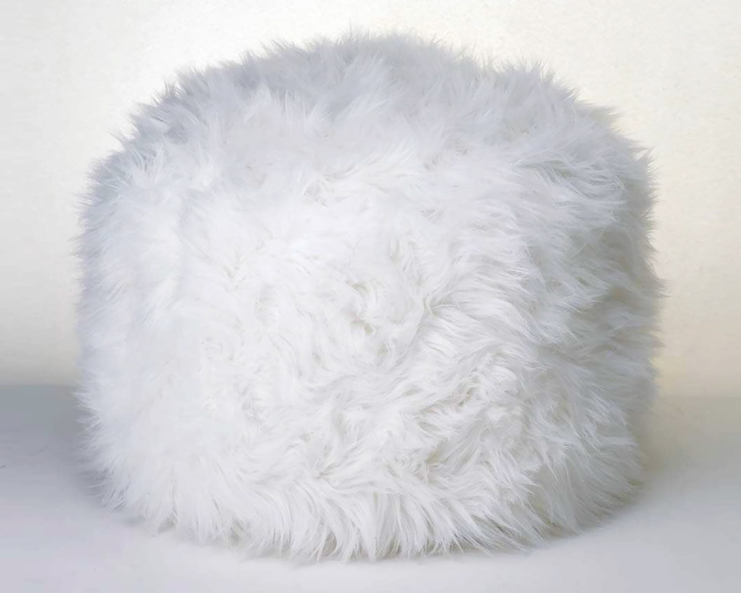 Sitting On Cloud 9 White Ottoman Pouf | Modern Vanity Stool Seat ...