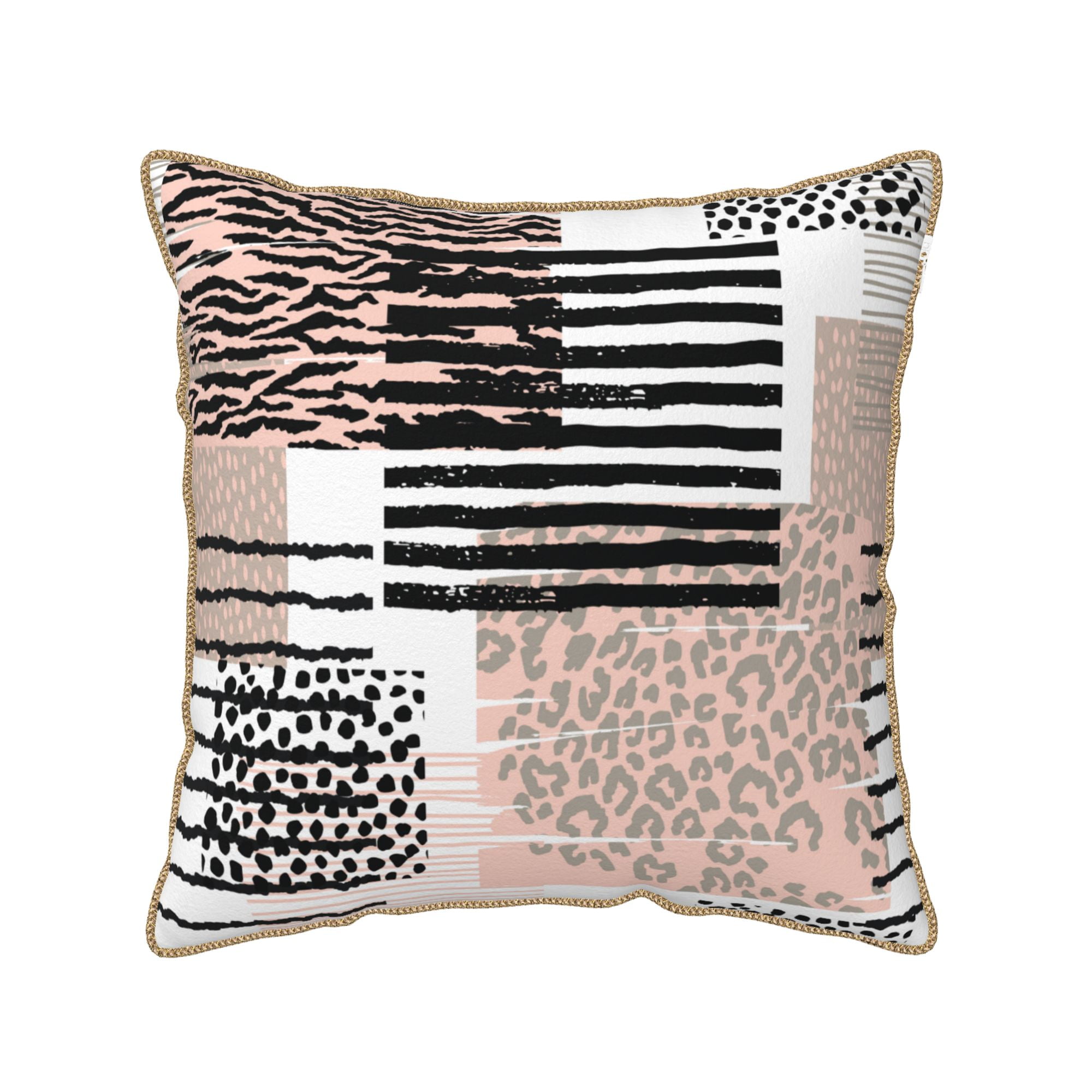 ZNDUO Trendy Hand Drawn Animal Textures Throw Pillows, Throw Pillows ...