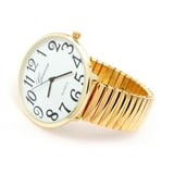 Super Size Gold Watch, Large Face, Easy Read, Stretch Band - Walmart.com