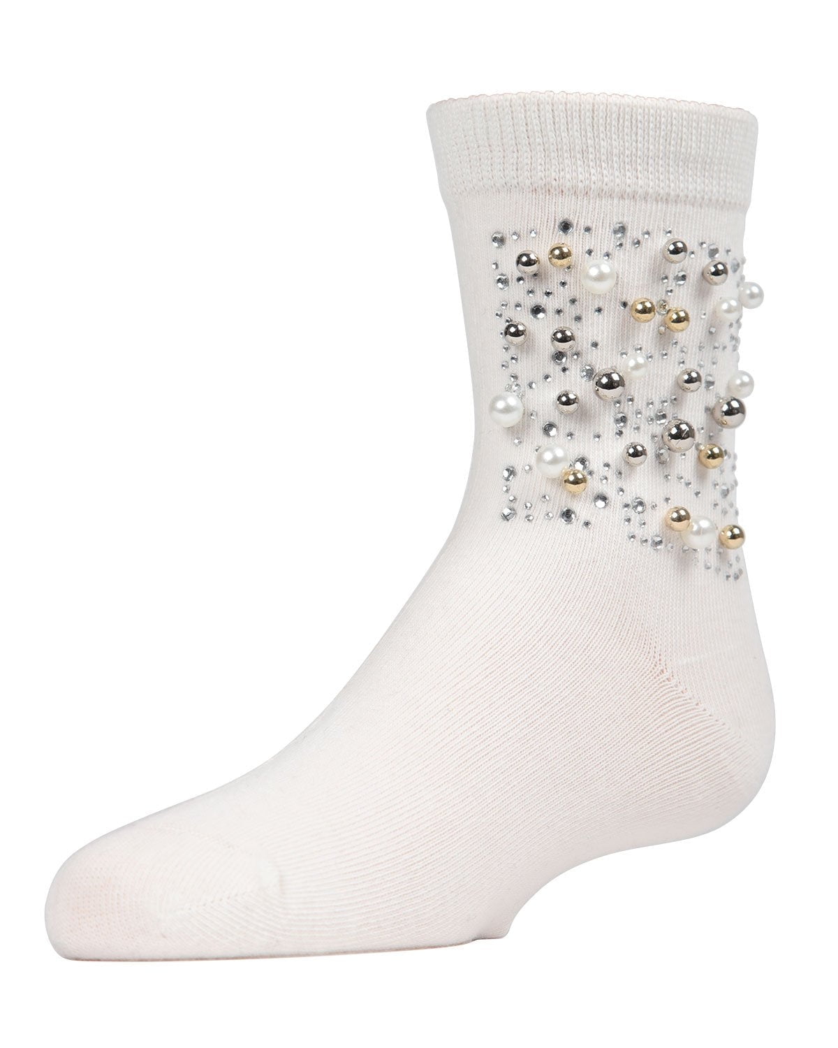 MeMoi Starry Night Jeweled Girls Combed Cotton Crew Socks - Girls ...
