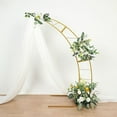 BalsaCircle 7ft Gold Metallic Floral Display Frame, Half Moon Backdrop ...