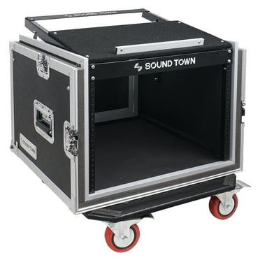 Sound Town PA DJ Combo with 8U Rack/Road ATA Case w/Casters, One 10 ...