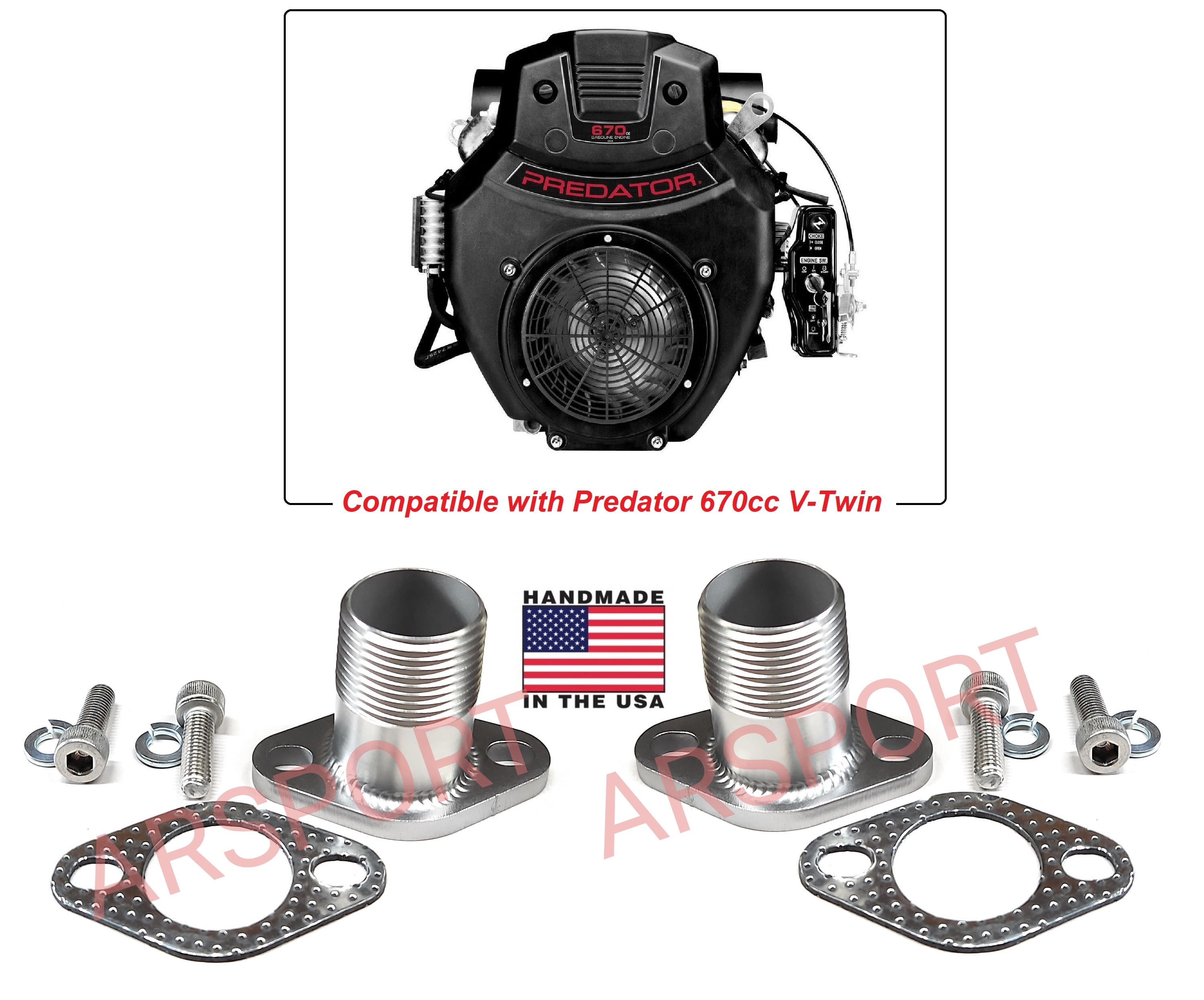 Predator 670cc V-TWIN 1" NPT Thread exhaust adaptor for Generator etc ...