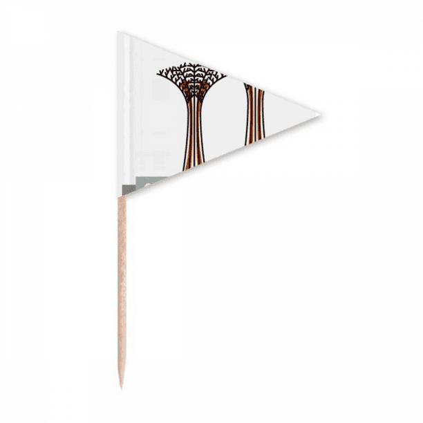 Singapore Gardens By the Bay Toothpick Triangle Cupcake Toppers Flag ...