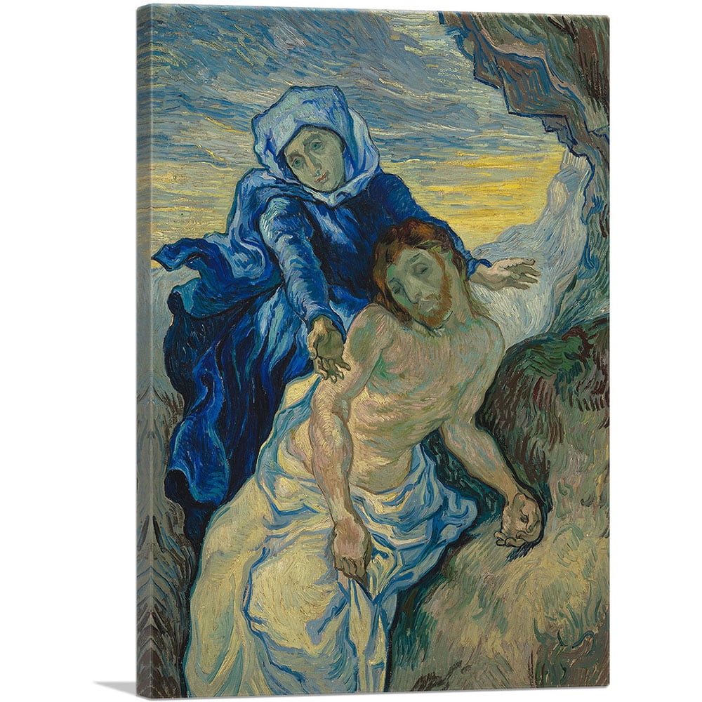 ARTCANVAS The Pieta 1889 Canvas Art Print by Vincent Van Gogh - Size ...