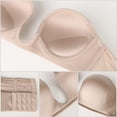 Exerin Push Up Strapless Bras Women Deep U Plunge Padded Multiway Convertible Bra(Beige,36B ...