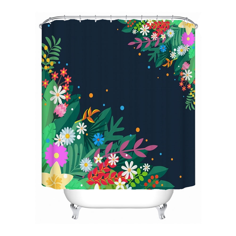 CSCHome Fresh Green Leaf Shower Curtain Botanical Shower Curtain 70 ...