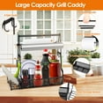 Barbecue Grill Caddy Organizer TeqHome Metal Grill Caddy with Paper ...
