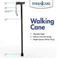 Thera|Care Adjustable Folding Walking Cane | 300 lbs Capacity | Sturdy ...