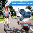 IPOW Comfortable Oversized Bike Saddle - Memory Foam Padded Soft Bike ...