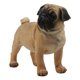Ebros Large Realistic Fawn Pug Dog Statue 12"L Fine Pedigree Dog Breed ...