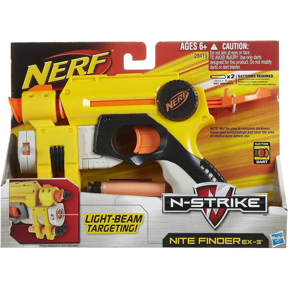 Nerf N Strike Nite Finder EX3 - with Tactical Rail Compatible with most ...