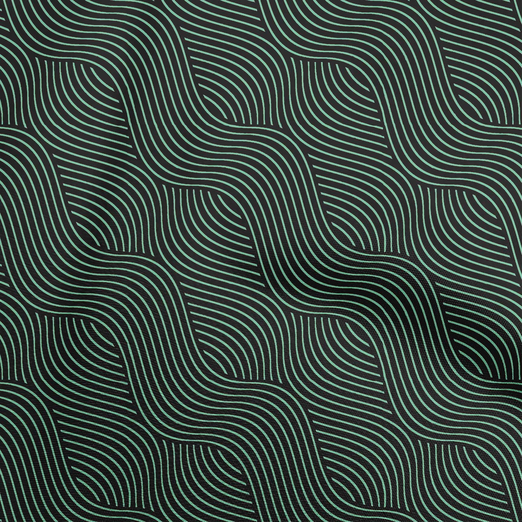 oneOone Silk Tabby Dark Green Fabric Moire Diy Clothing Quilting Fabric ...
