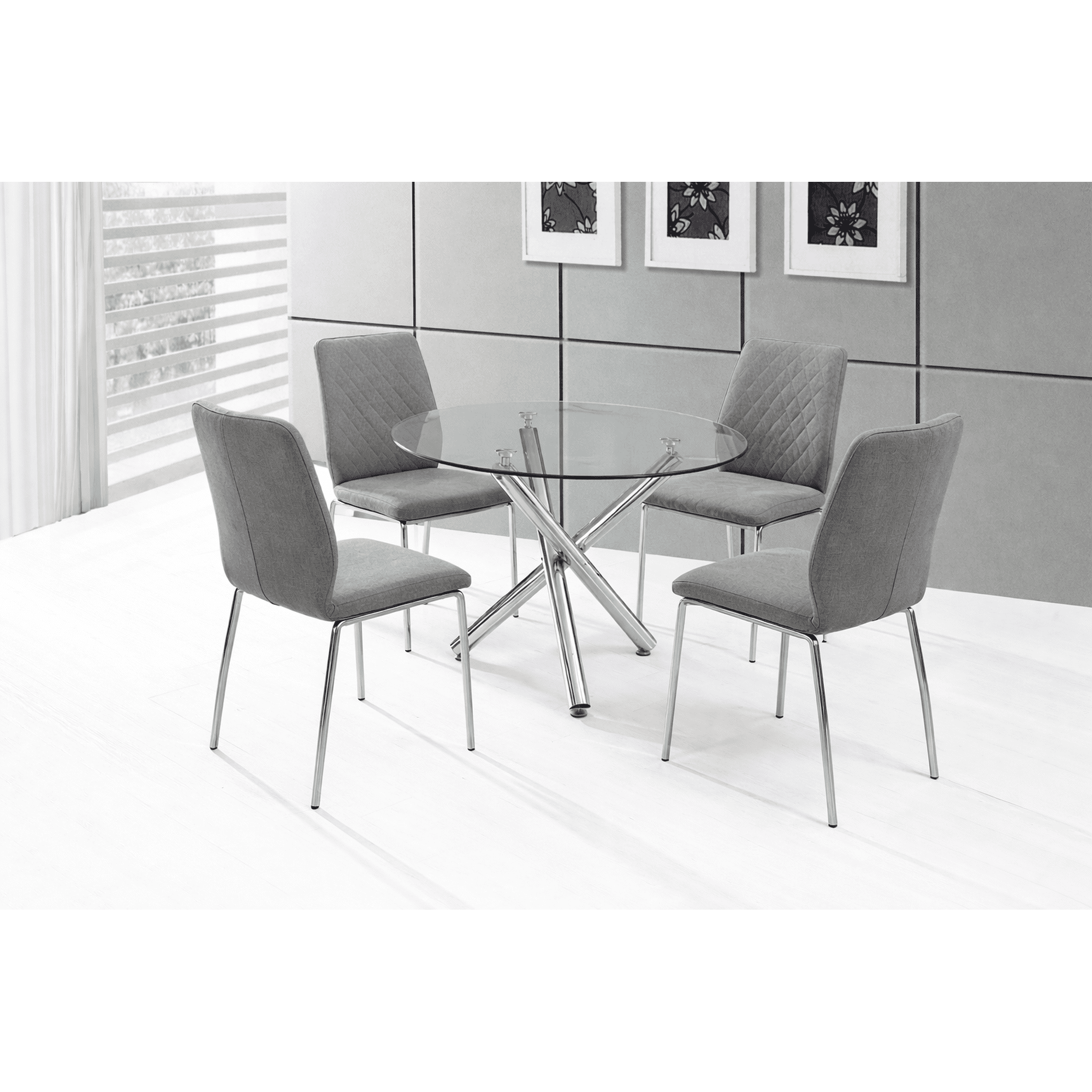 Click here for K-Living 5pcs Round Dining Set (1 Table And 4 Chai... prices