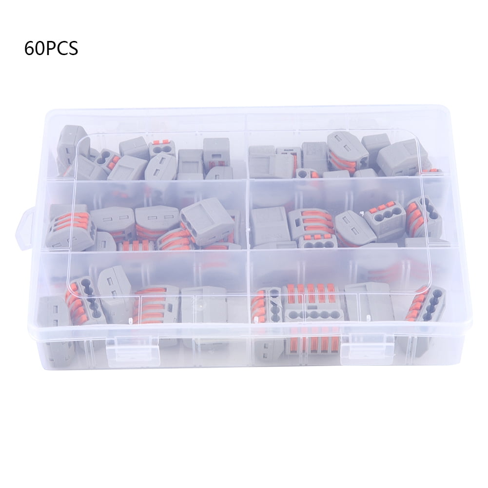 Conector rápido de cable, 60 piezas PCT-212 213 Bloque de terminales de ...
