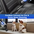 Blue 17PCS with Cordless vacuum Cleaning Brush Car Interior Detailing ...