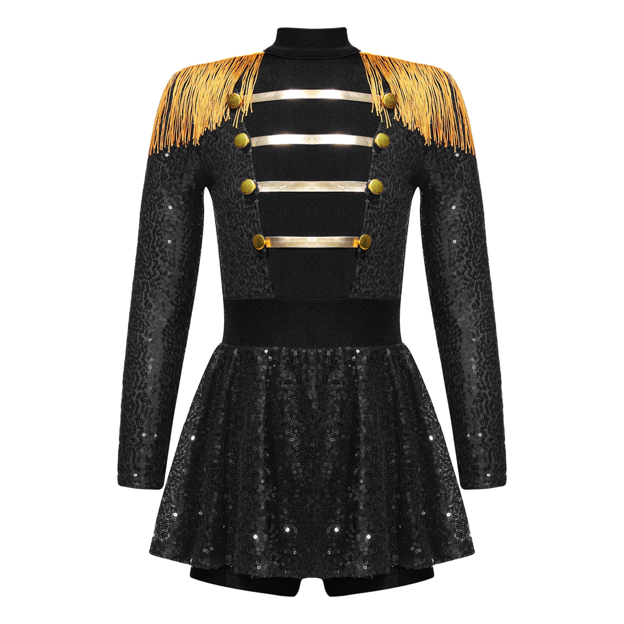 Click here for Ocealan Kids Girls Drummer Costume Sequins Tassel... prices