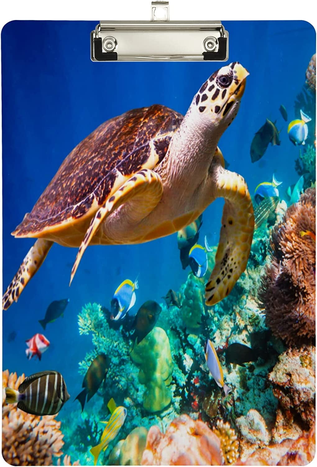 ZHANZZK Underwater Hawksbill Turtle Clipboard Hardboard Wood Nursing ...