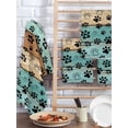 Aqua Brown Kitchen Dish Towels for Drying Dishes Set of 2, Rustic ...