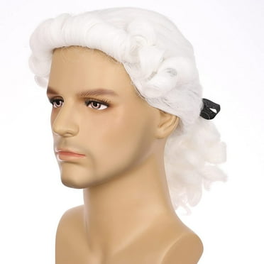 Skeleteen George Washington White Wig - Historical Colonial Powdered ...