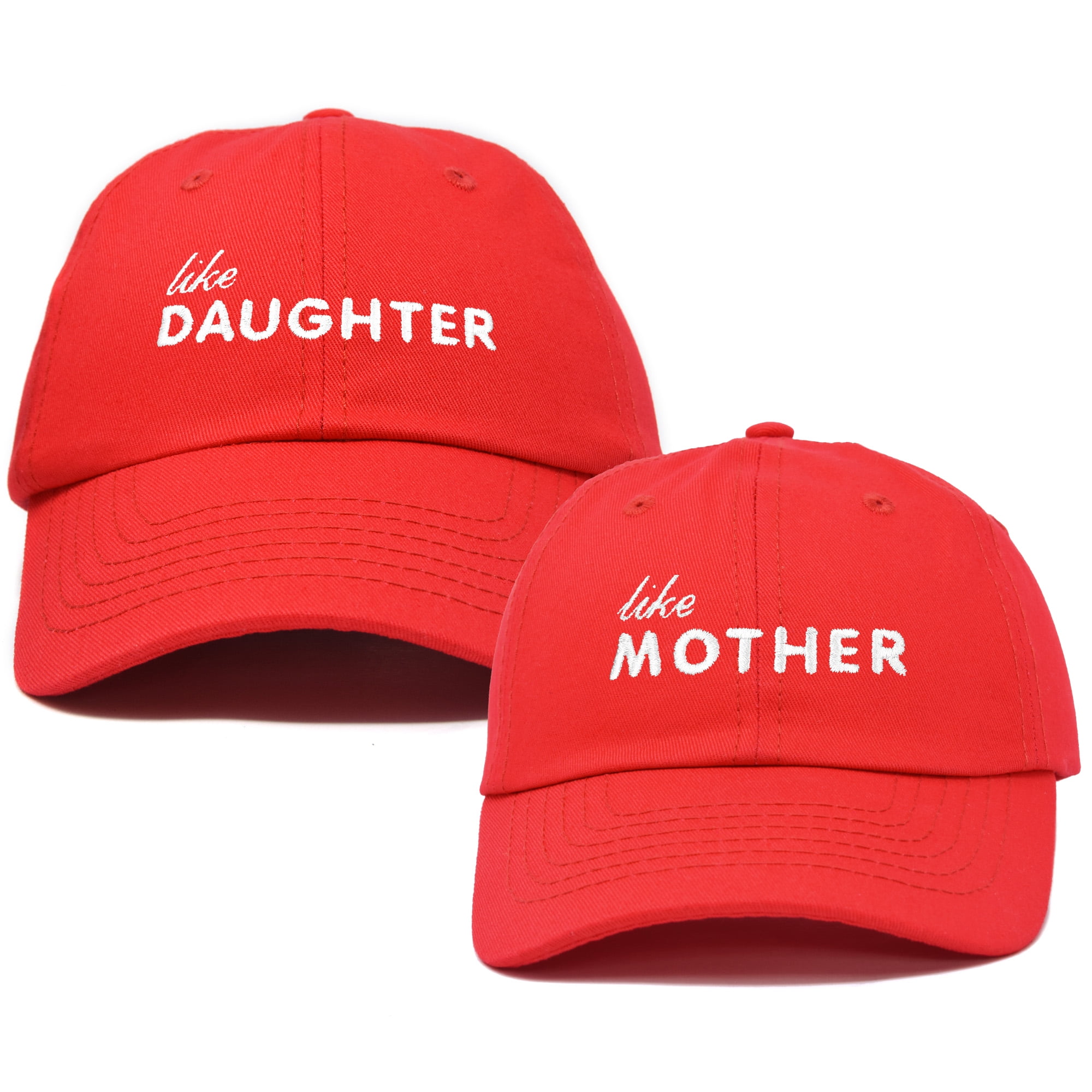 DALIX Mommy and Me Embroidered Hats Dad Caps Like Mother Like Daughter ...