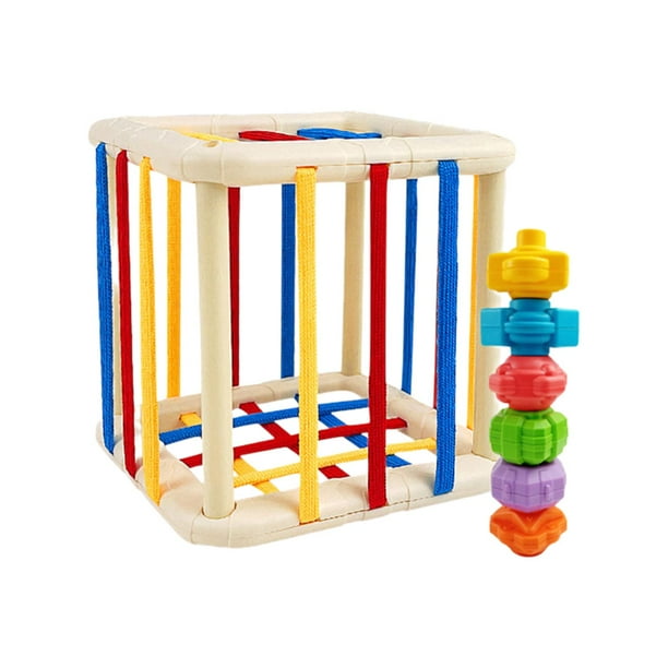 Bunblic Baby Sensory Shape Sorter Toy,Activity Cube Bin,Gifts,Color ...
