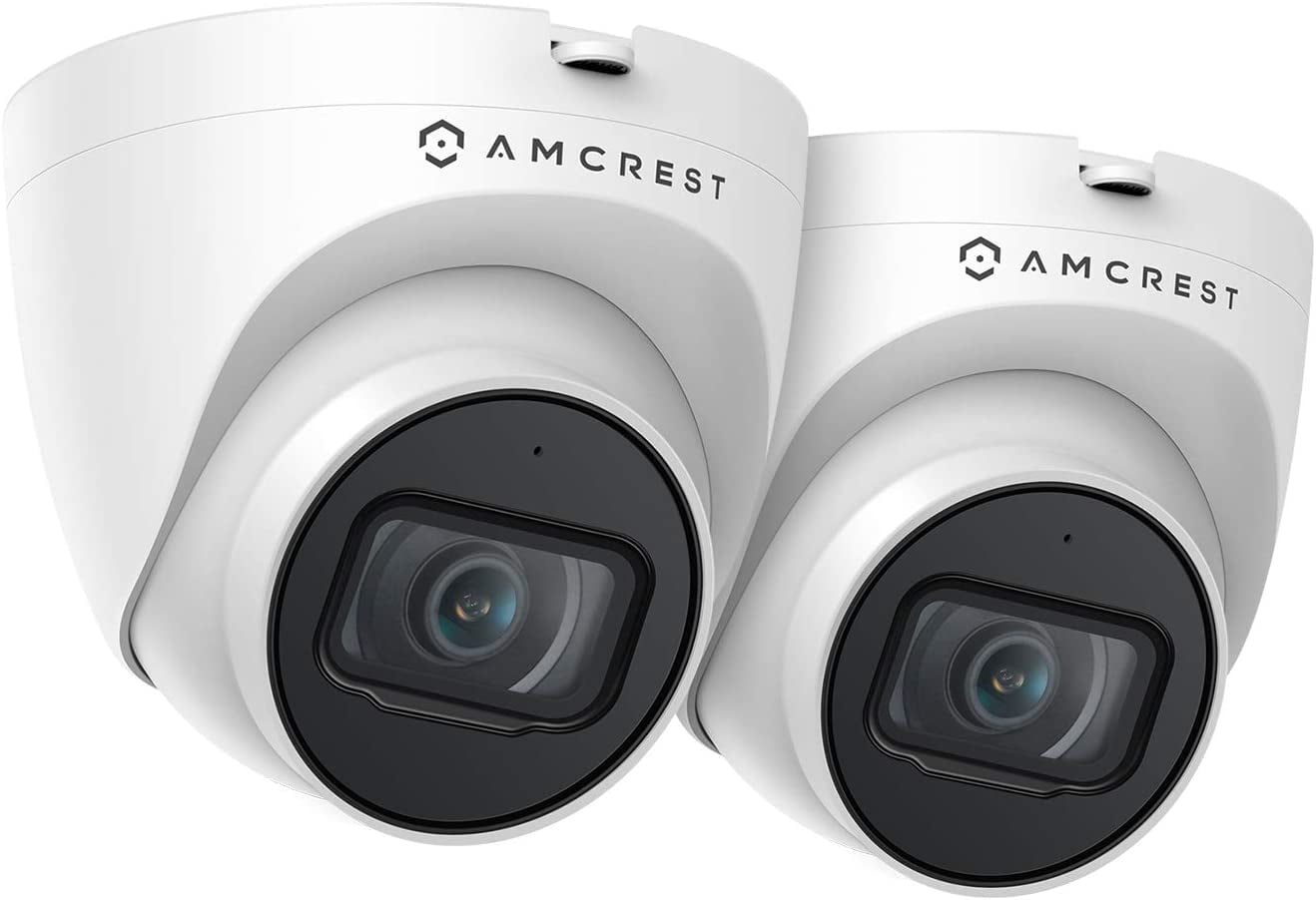 Amcrest 2-Pack 5MP UltraHD Outdoor Security IP Turret PoE Camera with ...
