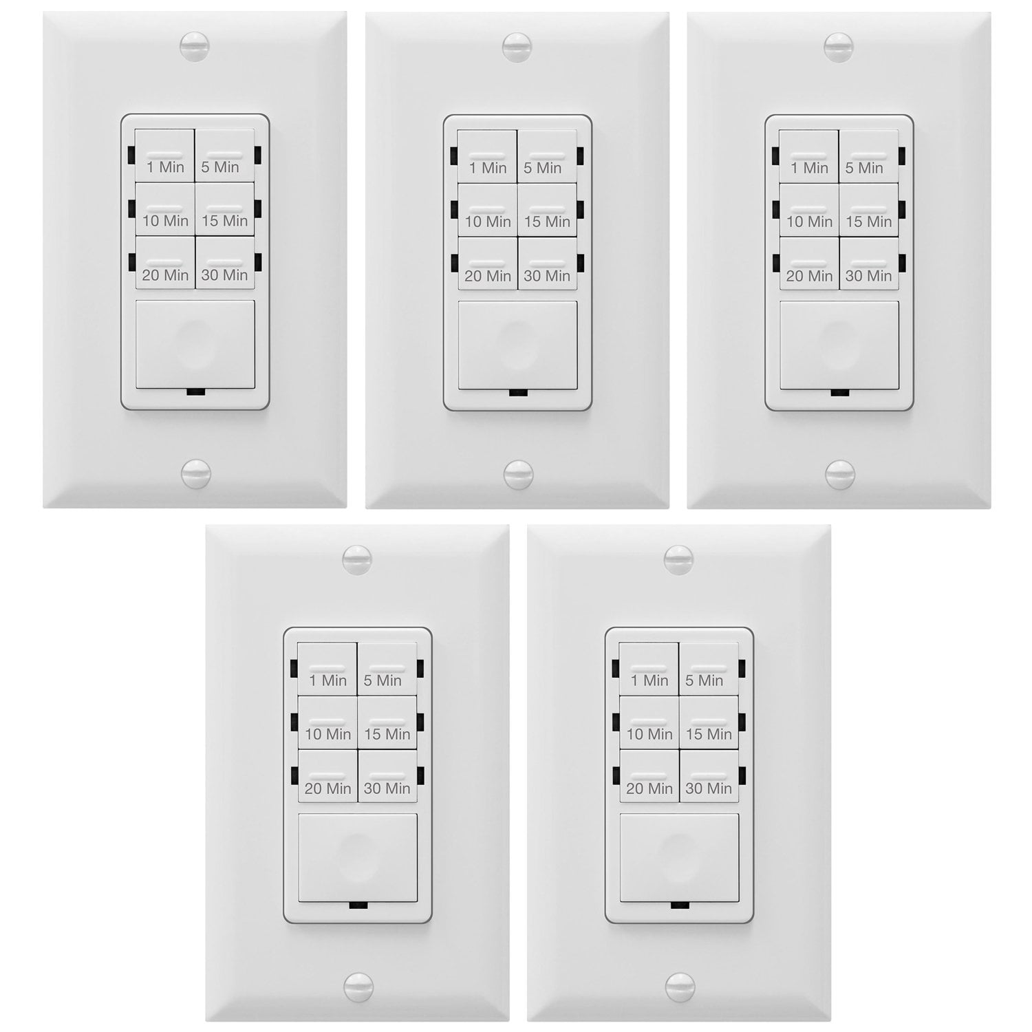 ENERLITES Timer Countdown Switch, For Bathroom Fans, Indoor and Outdoor ...