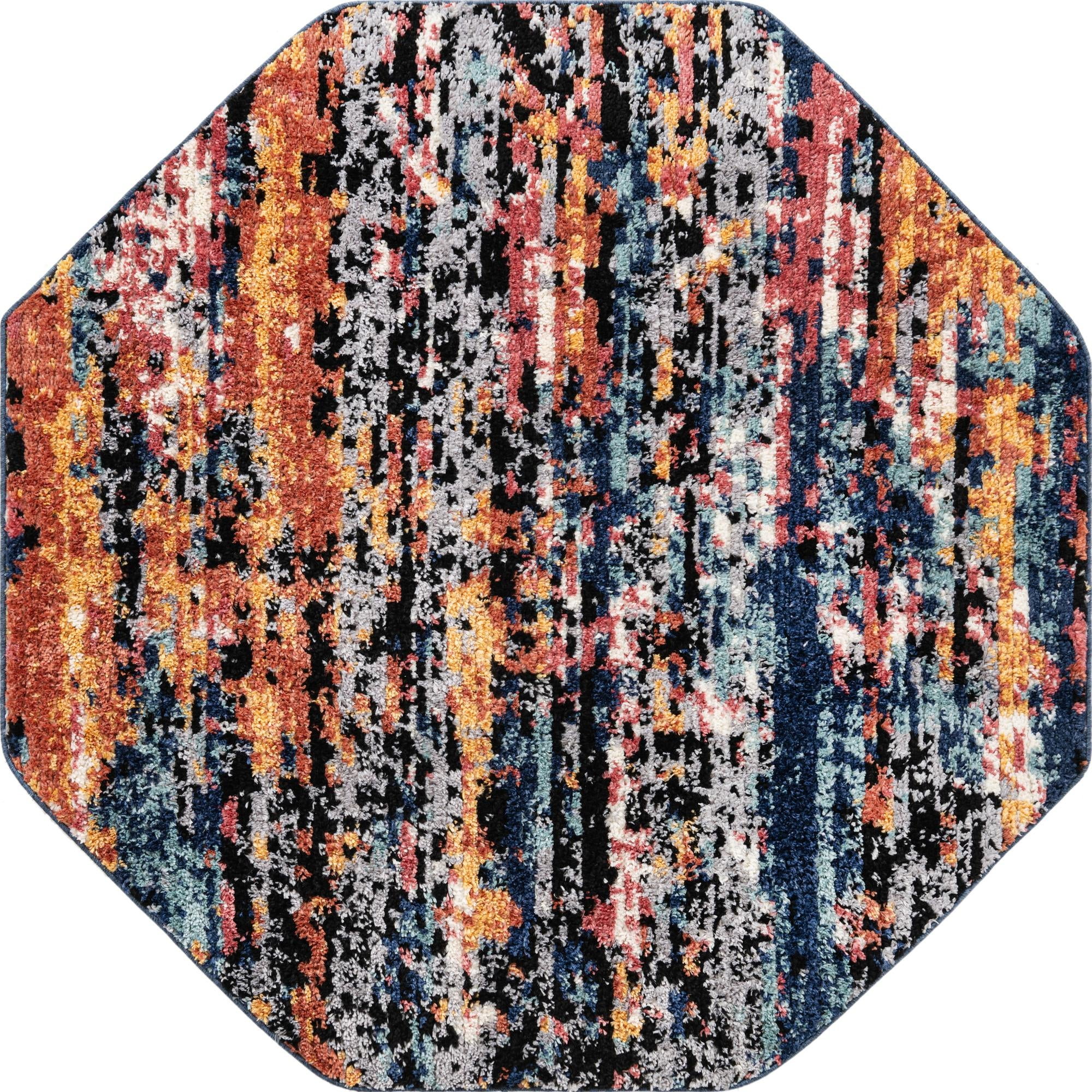 Rugs.Com Tagine Collection Rug – 5 Ft Octagon Multi Medium-Pile Rug ...
