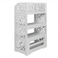 4 Tier Carved Shoe Rack Shoe Organizer Shoe Storage Cabinet with Wood ...