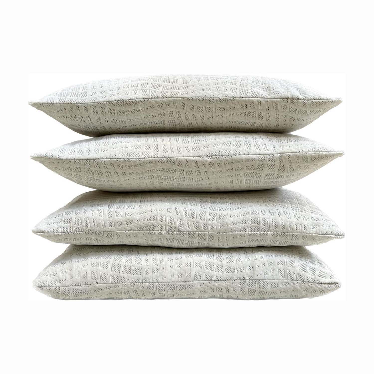 Almohadas Jumbo Memory Foam Paquete de Cuatro Blanca con plateado ...