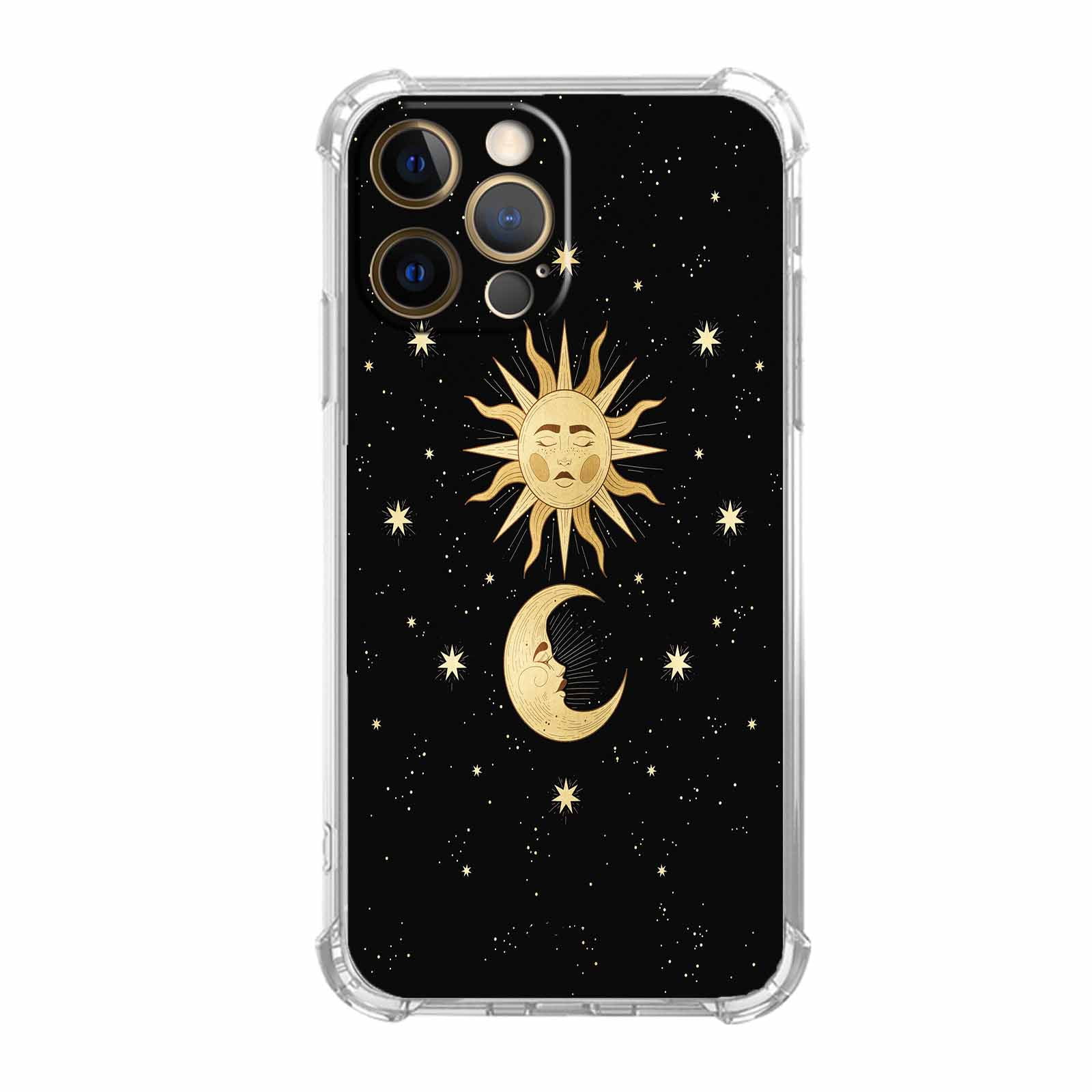 Sun Moon Stars Case for iPhone 11 Pro,Aesthetic Art Design Pattern Soft ...